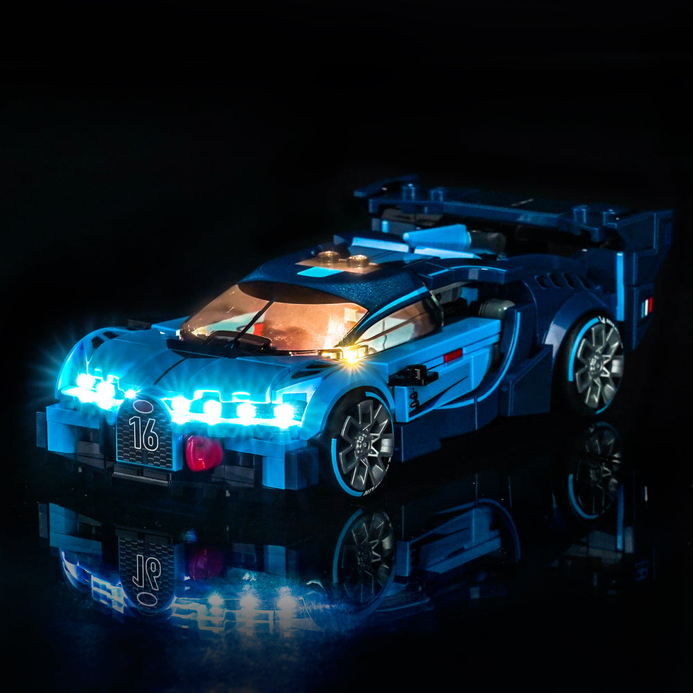 LED Light Kit for LEGO Bugatti Vision GT Hyper Sports Car 77253