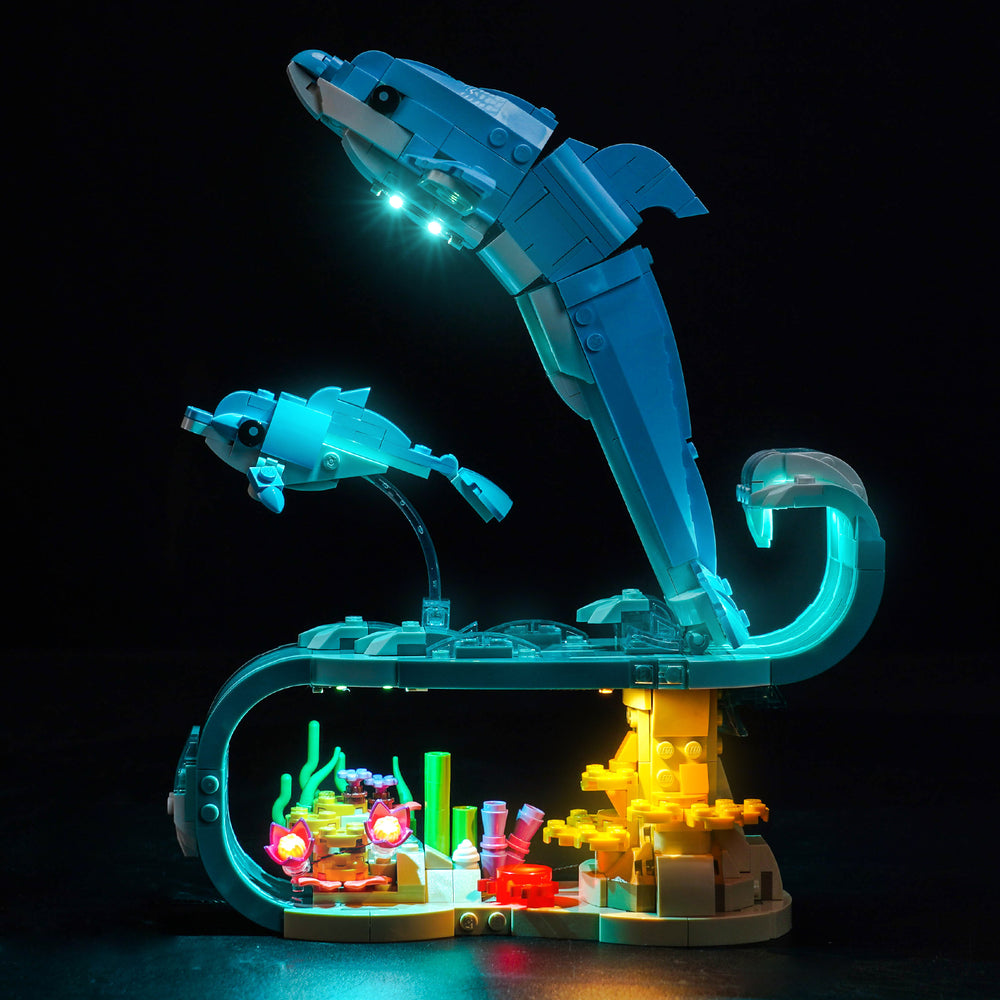 LED Light Kit for LEGO Sea Animals: Beautiful Dolphins 31385