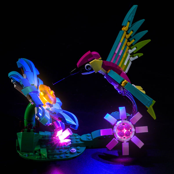 LED Light Kit for LEGO Wild Animals: Colorful Hummingbird 31384