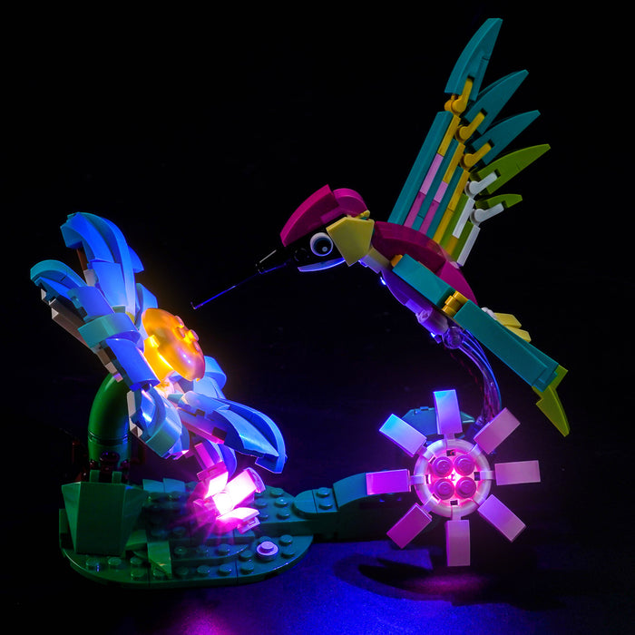 LED Light Kit for LEGO Wild Animals: Colorful Hummingbird 31384