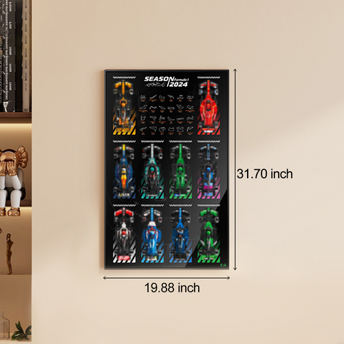 Suitable for LEGO 77242-77251 F1® Speed Champions Race Car Wall Mounte